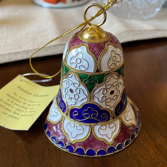 Vintage | Holiday | Vintage Cloisonn Enamel On Copper Bell Home Decor ...